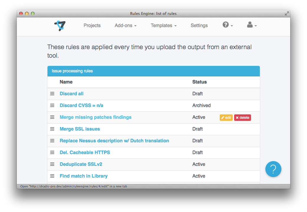 Rule sorting in the Rules Engine - Dradis Framework Blog