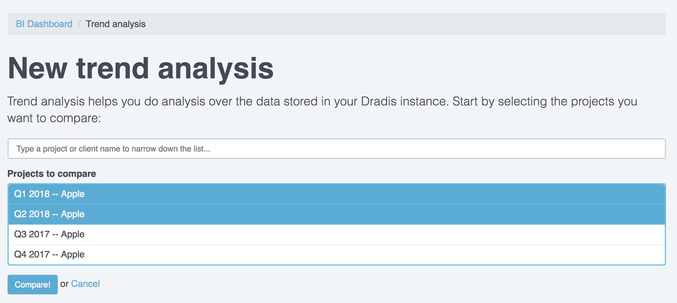Trend Analysis | Dradis Framework