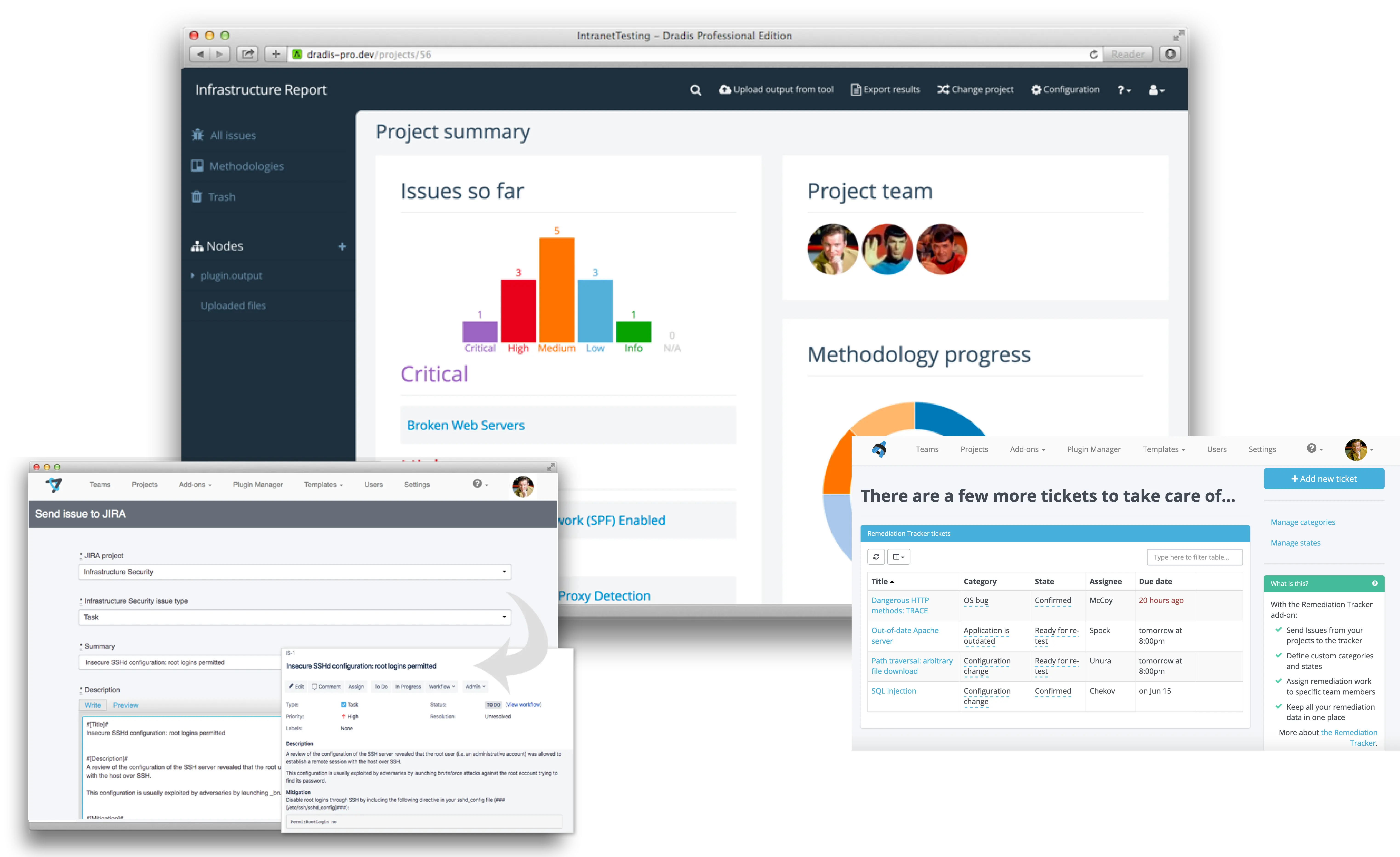 Collaboration and reporting for Internal Security Teams| Dradis Framework